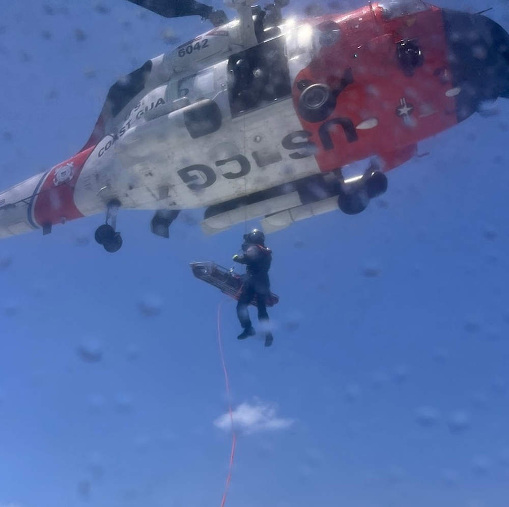 Dvids Images Coast Guard Medevacs Man From Boat 45 Miles West Of