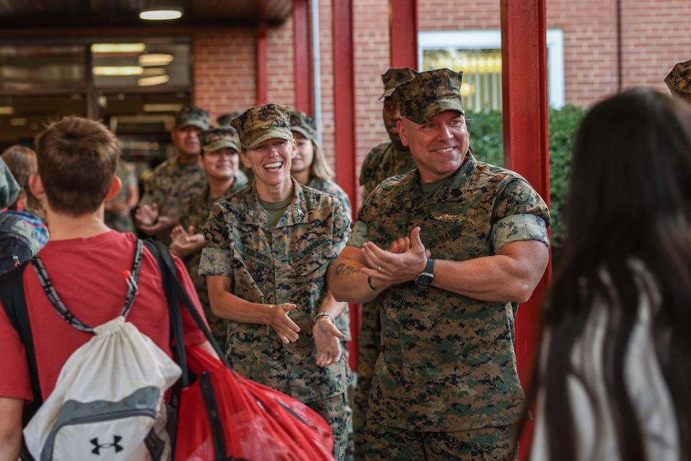 DVIDS - Images - U.S. Marines welcome students back to school [Image 3 ...
