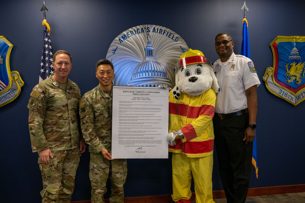 DVIDS - Images - 316th Wing commander signs 2024 Fire Prevention Week ...
