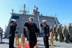 USS Santa Barbara (LCS 32) Conducts Change of Command | AREIOS DEFENSE LLC