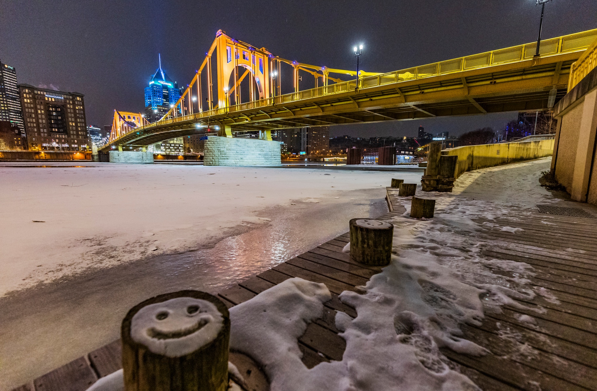 Pittsburgh Bridges In Winter