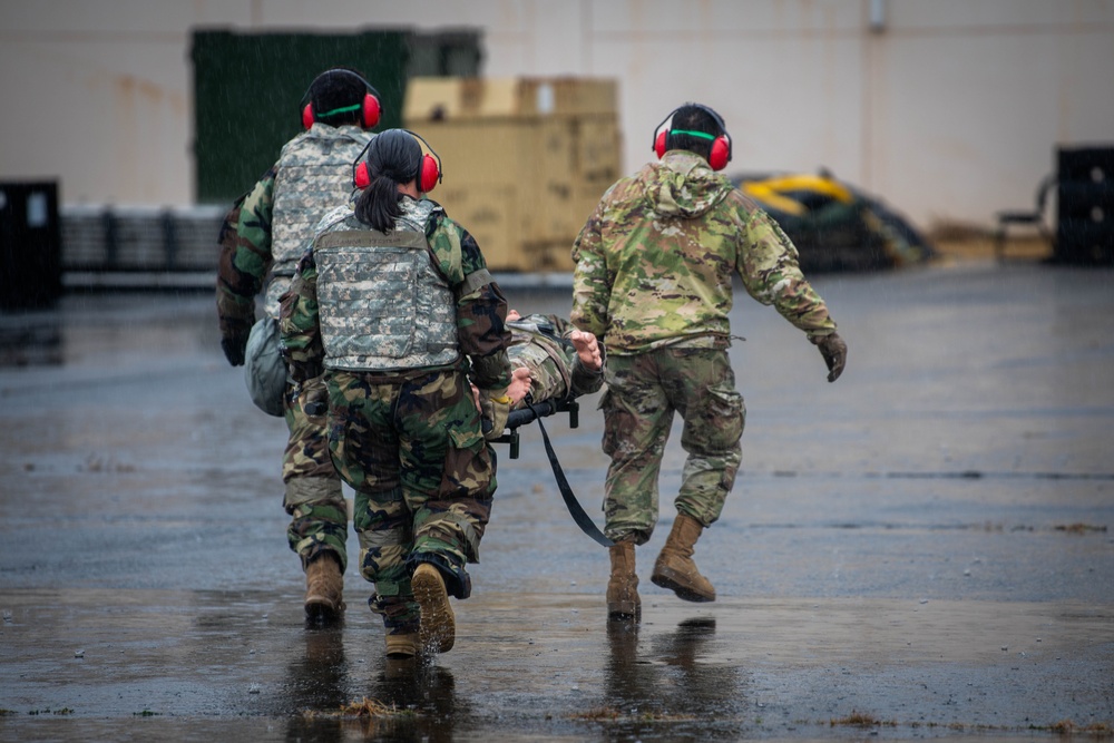 DVIDS - Images - 374 MDG exercise aeromedical evacuation procedures ...