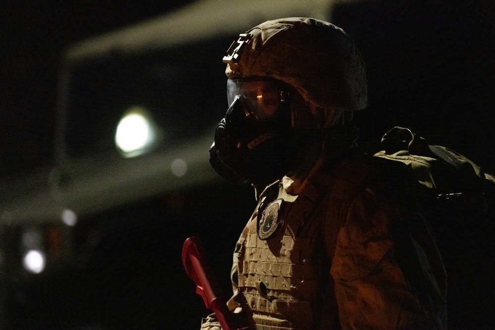 DVIDS - Images - 12th LAAB Marines Complete CBRN Hike [Image 1 of 6]