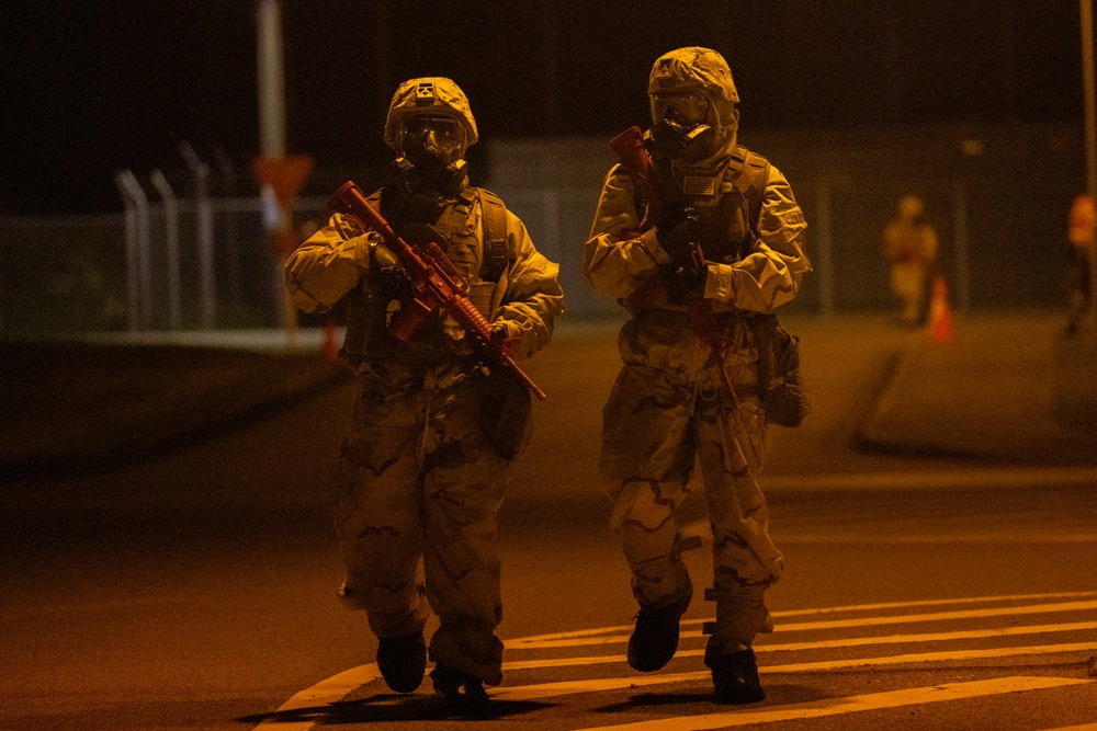 DVIDS - Images - 12th LAAB Marines Complete CBRN Hike [Image 6 of 6]