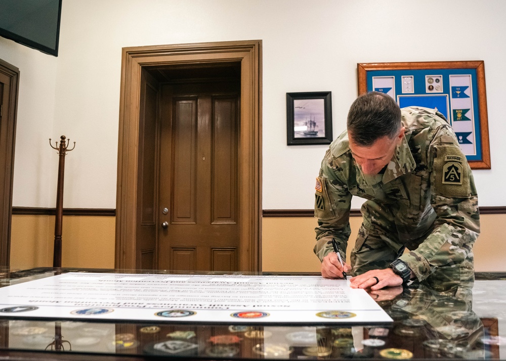 DVIDS - Images - Army North senior leaders sign SHARP proclamation ...
