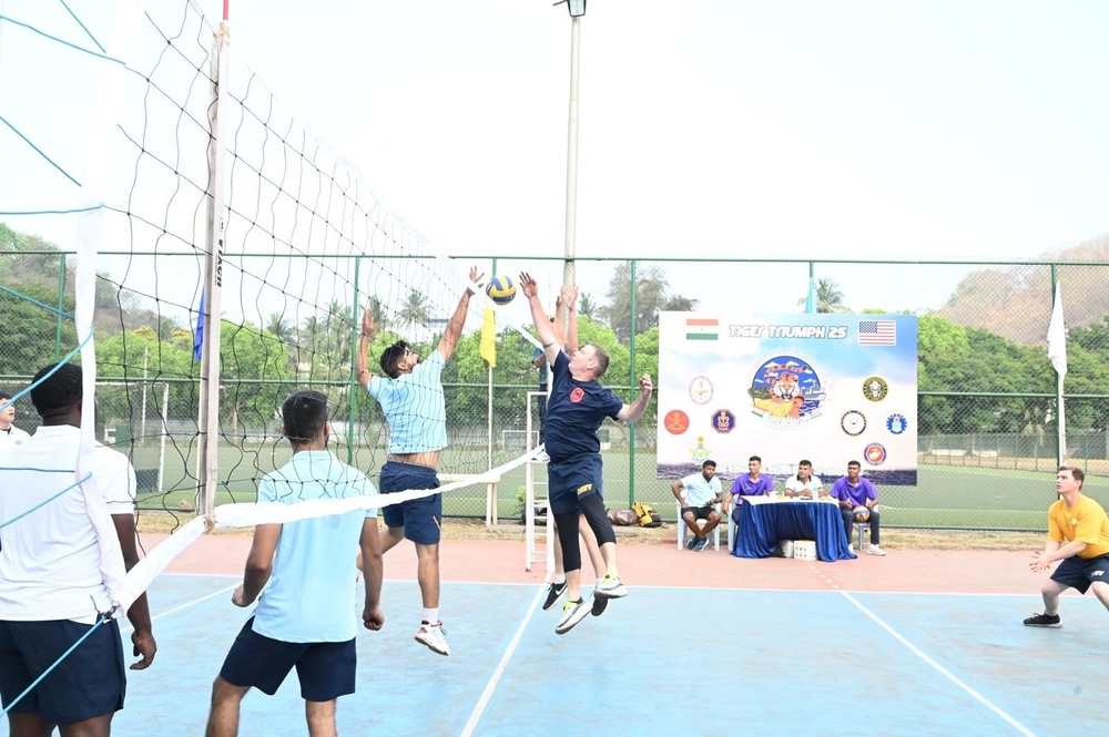 DVIDS - Images - U.S., Indian military personnel play volleyball during ...