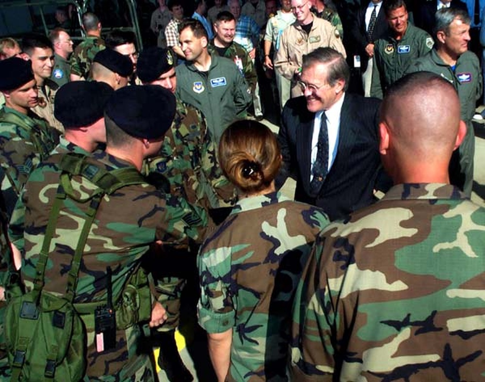 DVIDS - Images - Rumsfeld Visits U.S. Troops Supporting Operation ...
