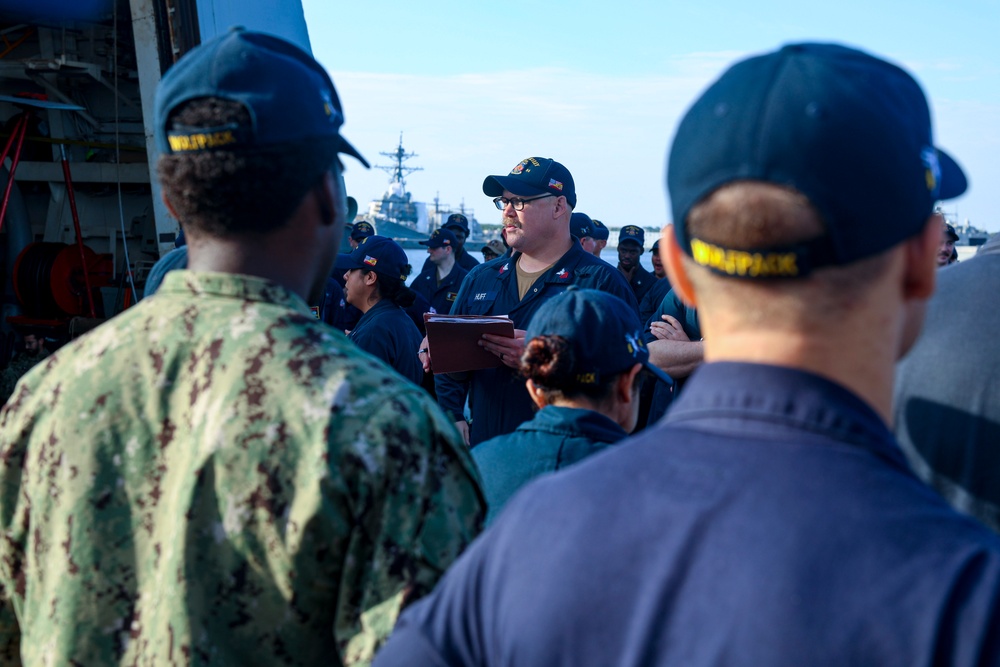 DVIDS - Images - CTR1 Matthew Huff conducts duty section turnover on ...