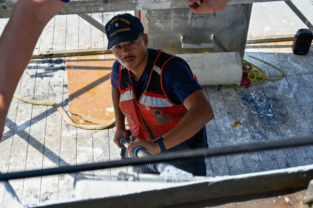 DVIDS - Images - Coast Guard Cutter Forward's crew maintains the cutter ...