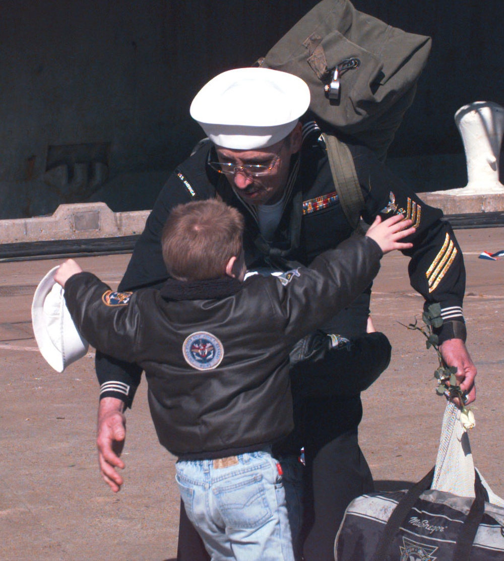 DVIDS - Images - Christopher Morris runs to greet his father when the ...