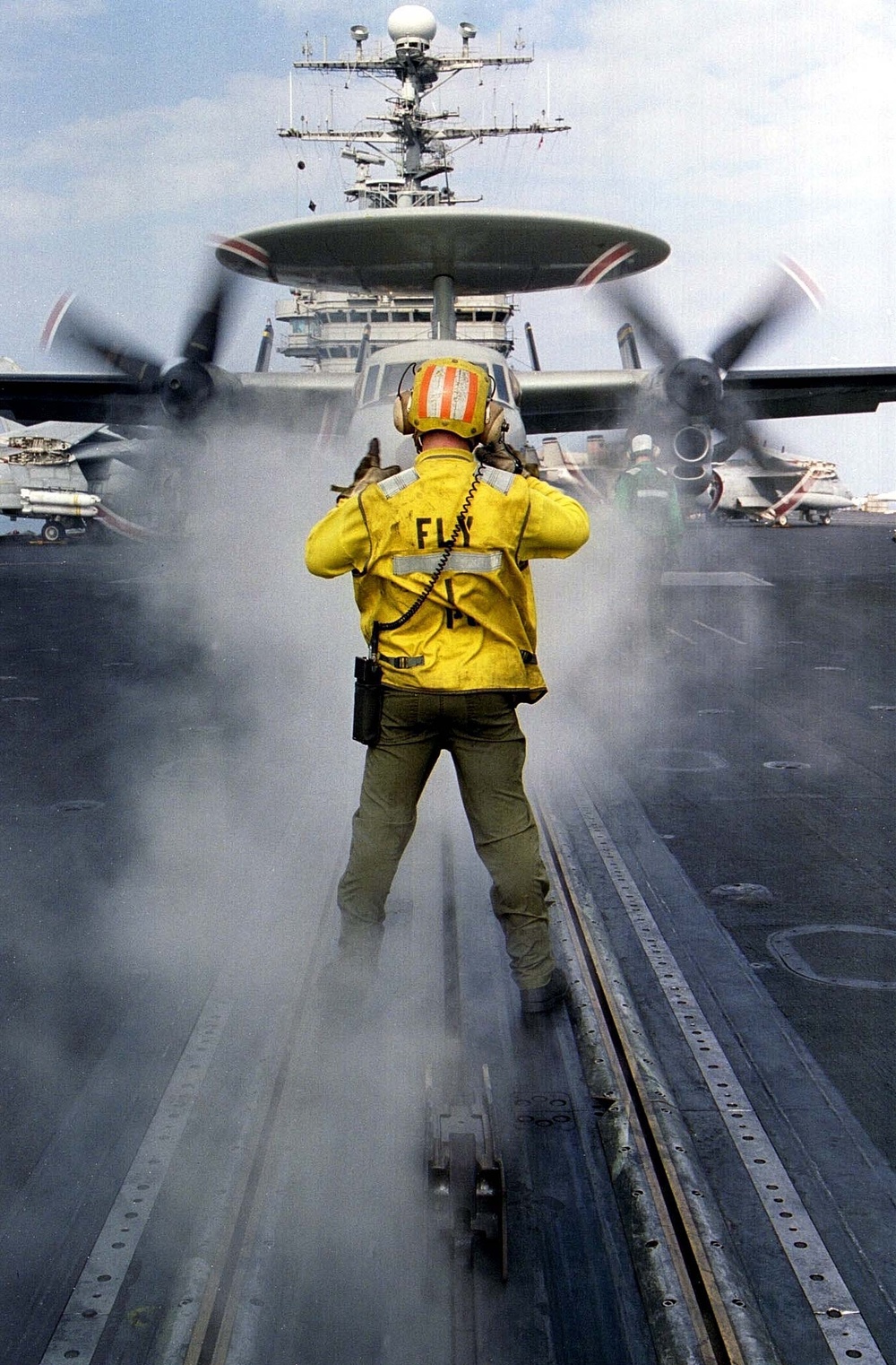 DVIDS - Images - Petty Officer Spurrell readies an E-2C Hawkeye for ...