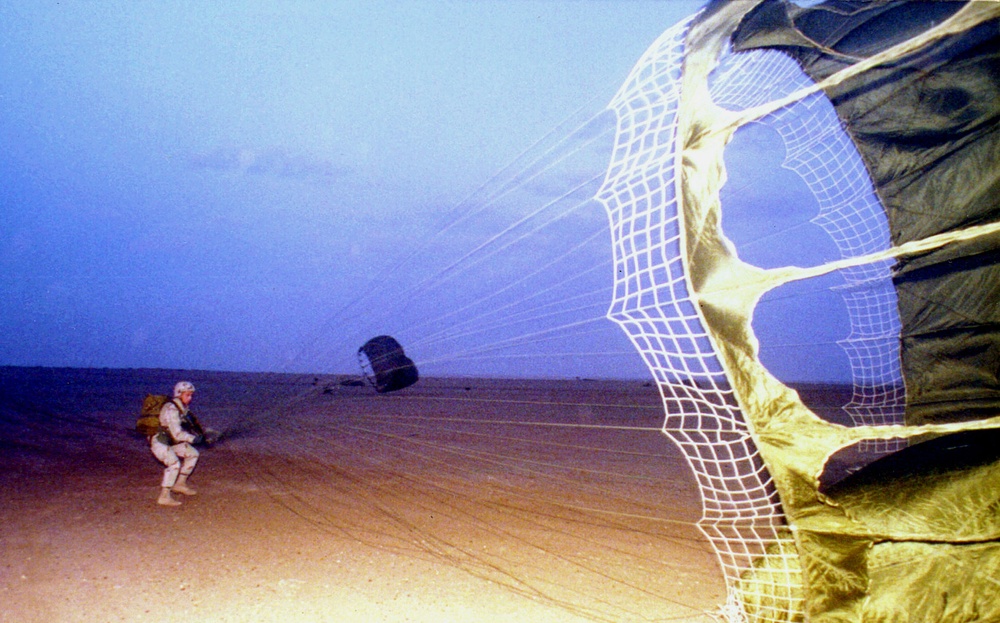 DVIDS - Images - Capt. Rick Uribe pulls in his parachute at the drop ...