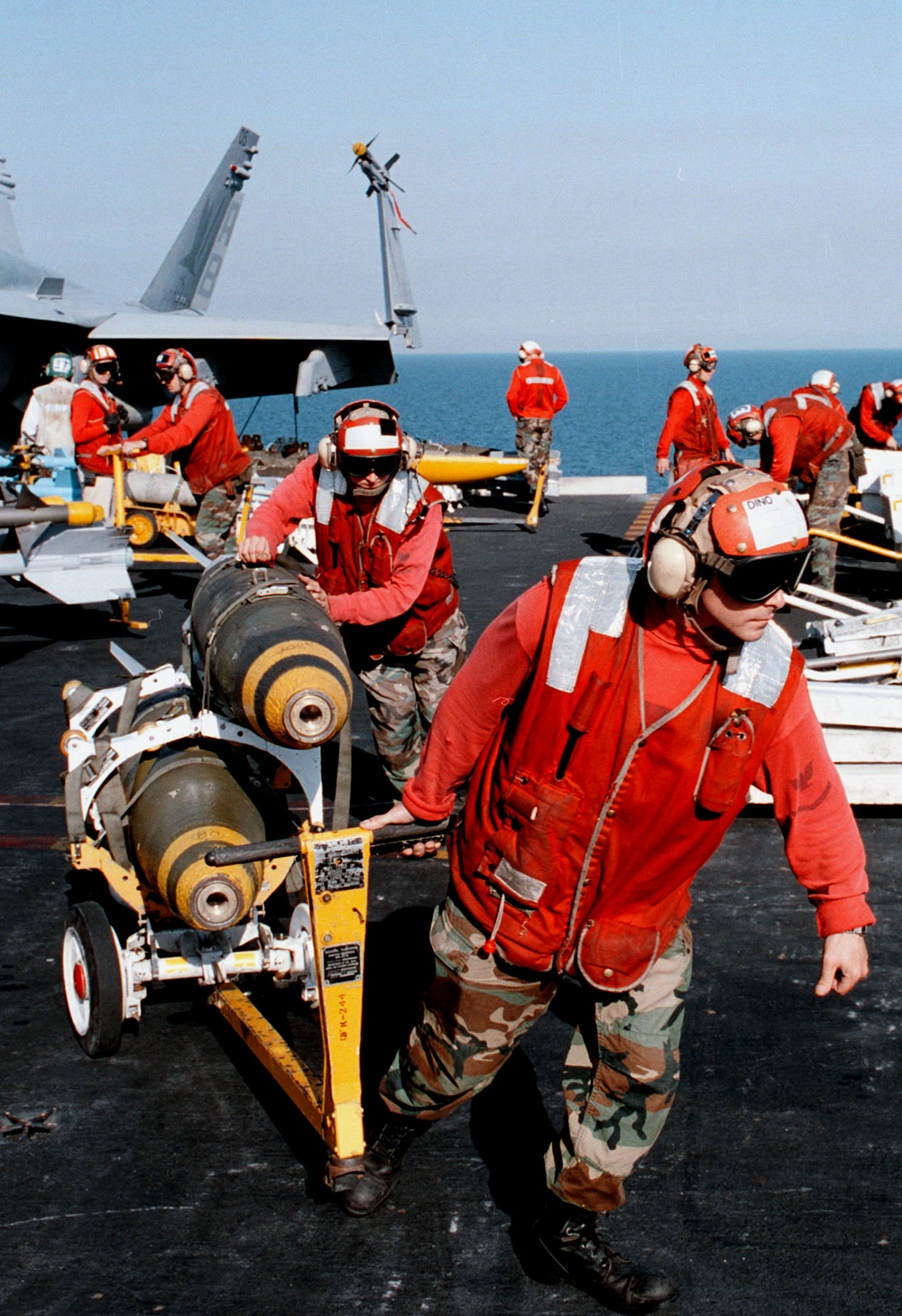 DVIDS - Images - Aviation Ordnancemen transport MK-83 1,000 pound bombs ...