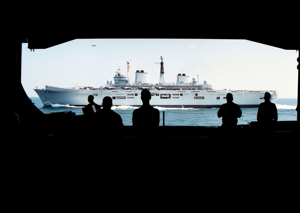 DVIDS - Images - Crew members of USS George Washington watch the HMS ...