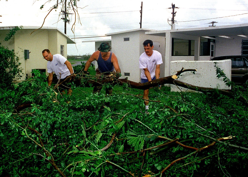 DVIDS - Images - U.S. Navy petty officers remove a tree downed by ...