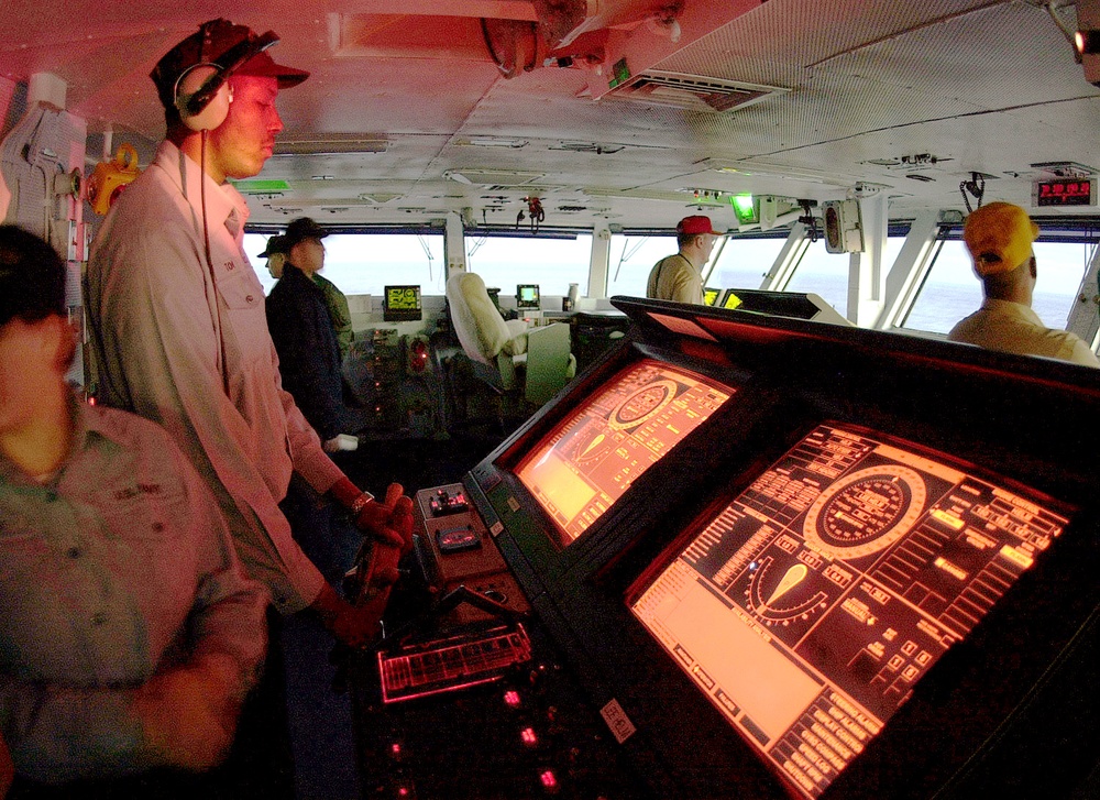 DVIDS - Images - Seaman Shaun J. Toole mans the computerized helm of ...