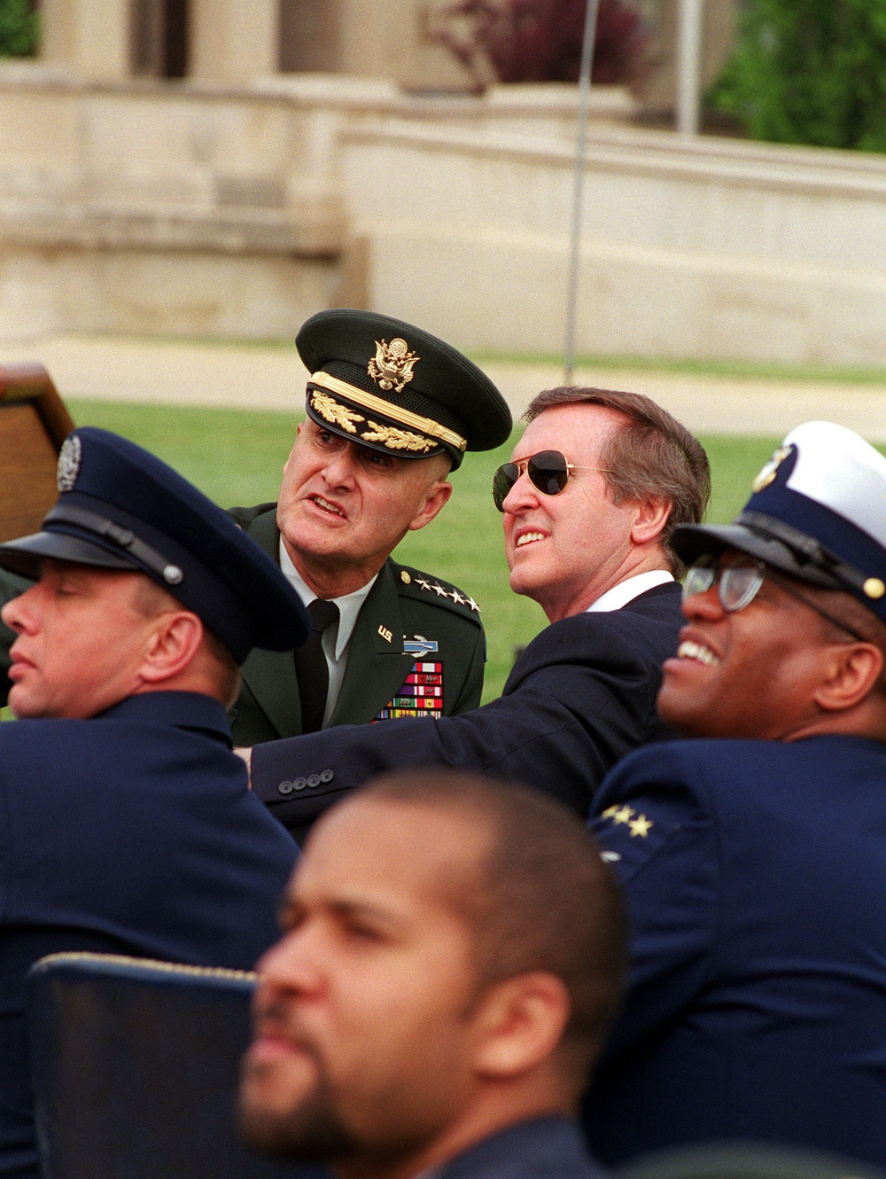 DVIDS - Images - Gen. Shelton and Secretary Cohen watch the sky as the ...