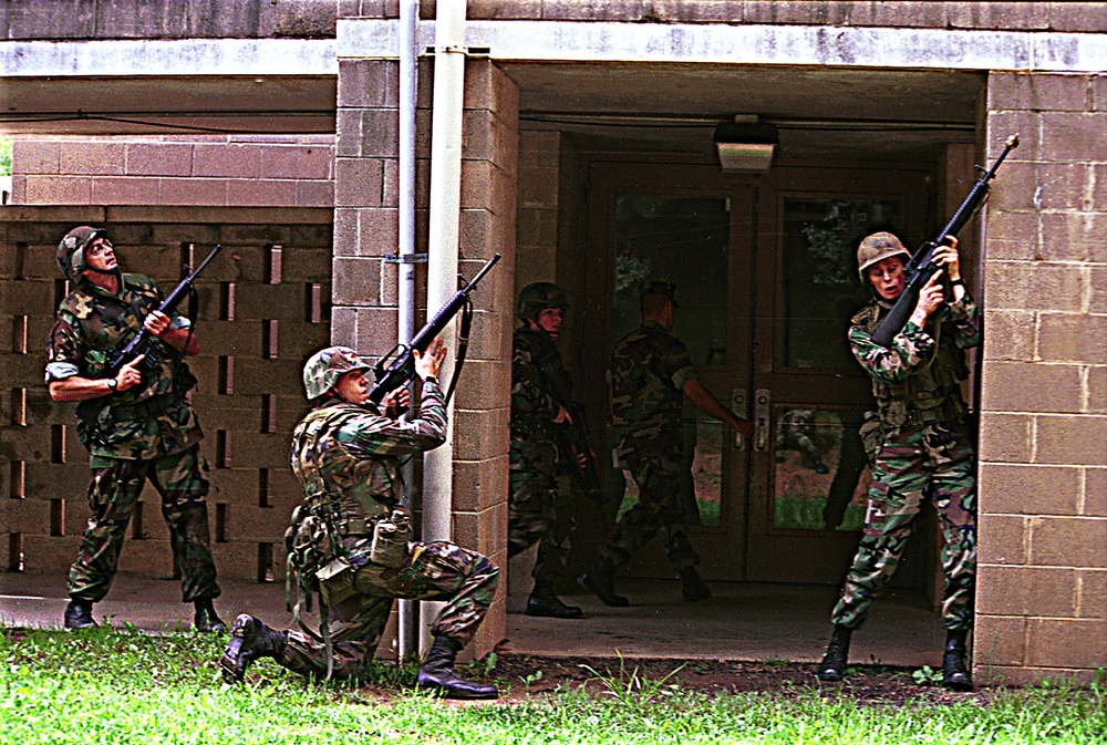 DVIDS - Images - Richard Castanet scans the rooftops for snipers during ...