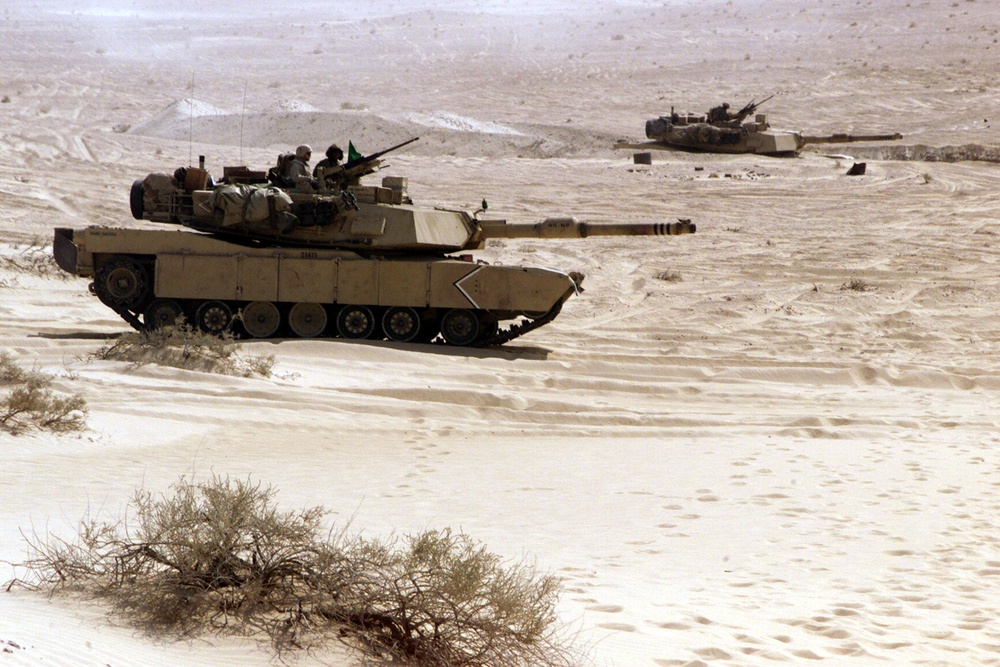 DVIDS - Images - Two U.S. Marine Corps M1-A1 Main Battle Tanks sit in ...