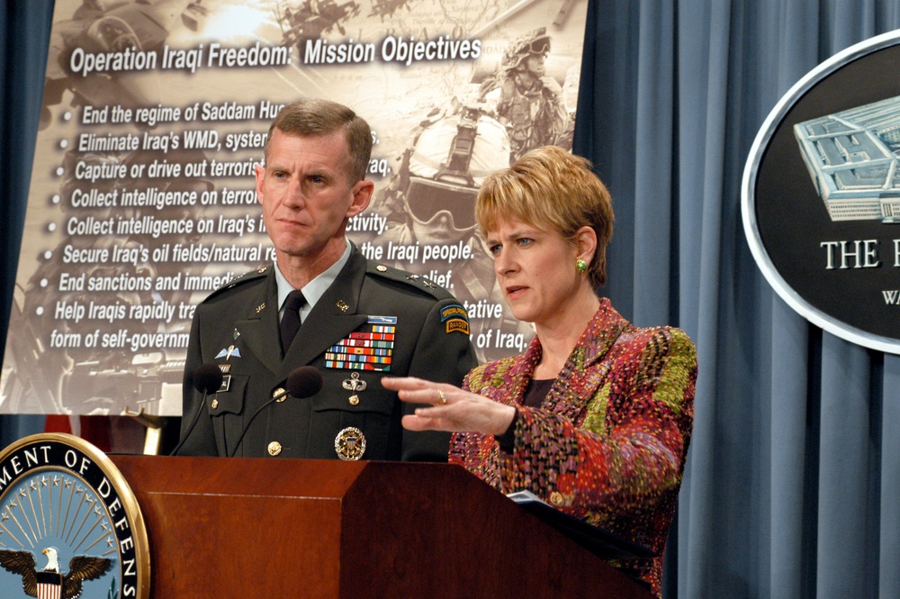 DVIDS - Images - Assistant Secretary Clarke reminds reporters of the ...