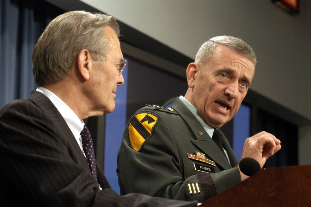 DVIDS - Images - Gen. Franks answers a reporter's question about the ...