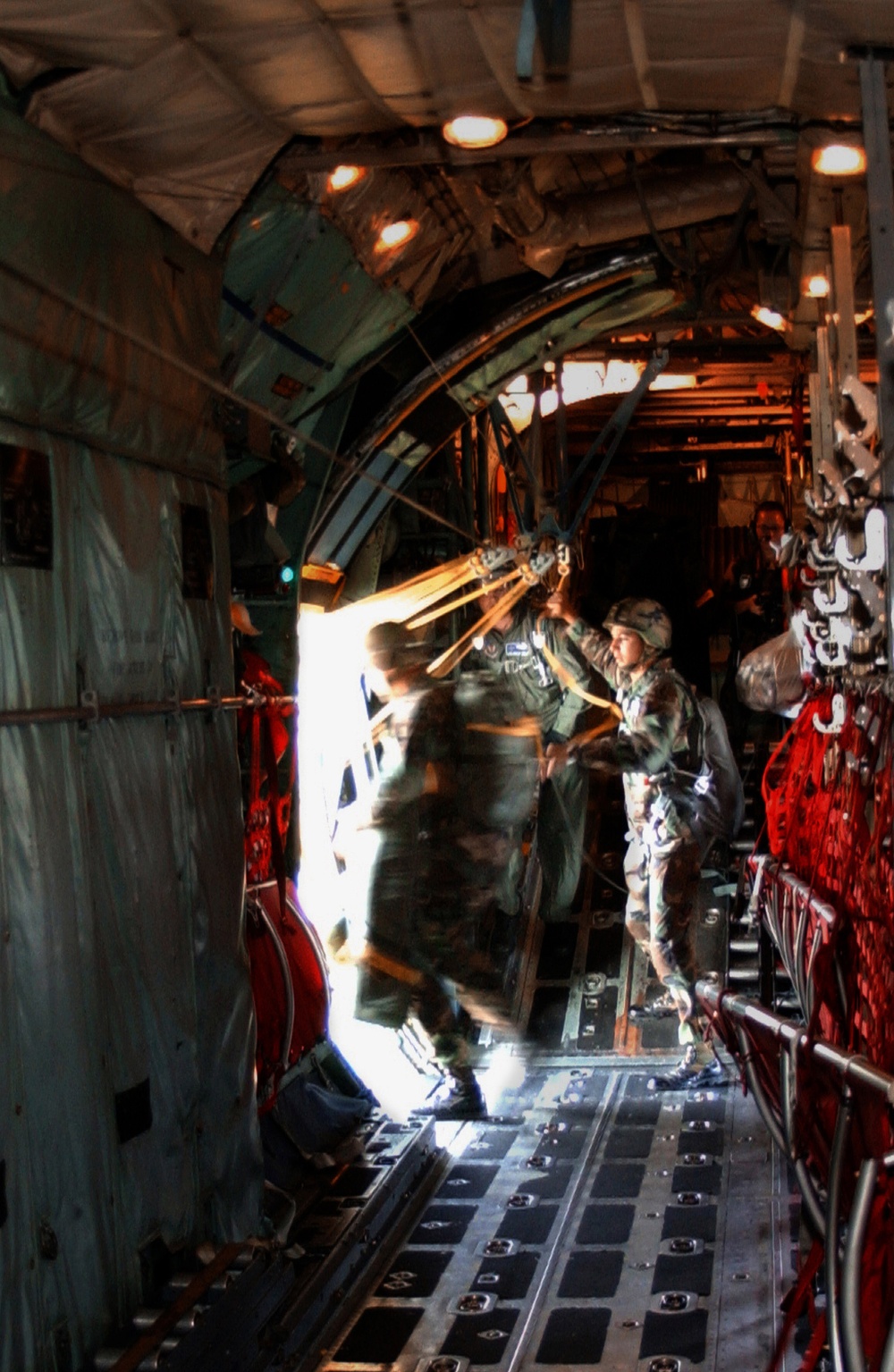 DVIDS - Images - Army soldiers perform a static-line jump from a C-130 ...