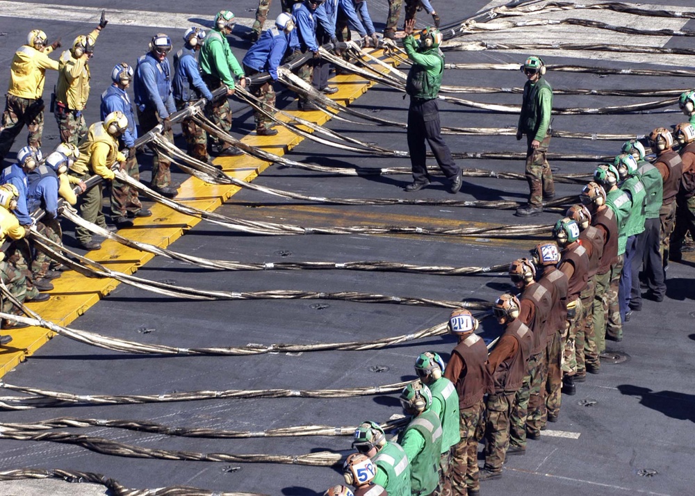 DVIDS - Images - Crewmembers aboard the USS Abraham Lincoln prepare to ...