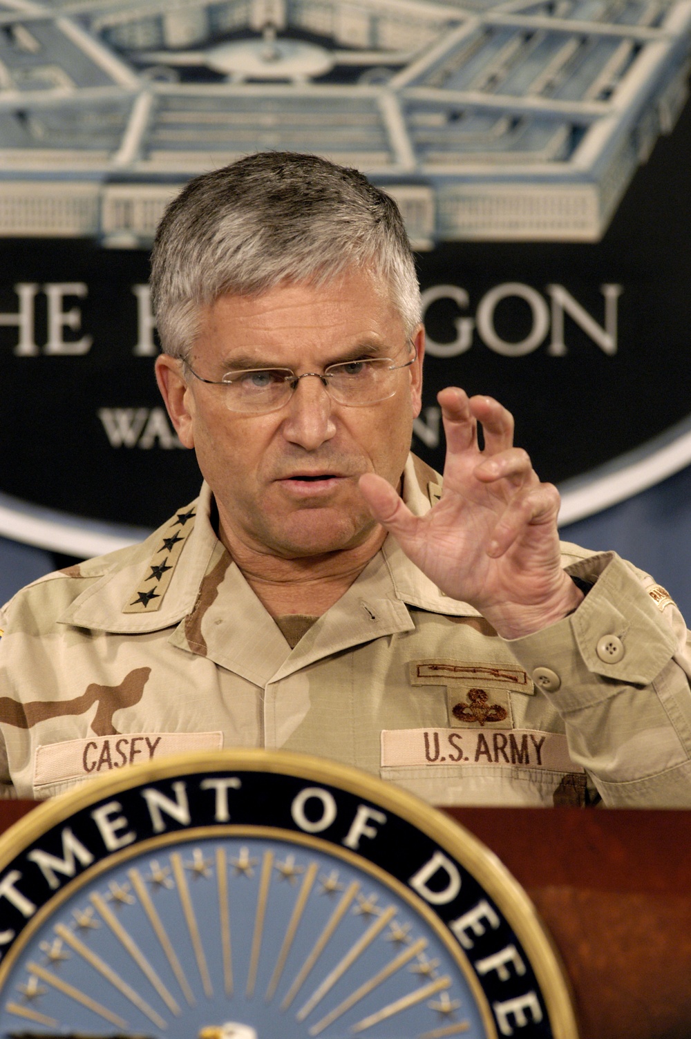 DVIDS - Images - Gen. George W. Casey Jr. answers a reporter's question ...