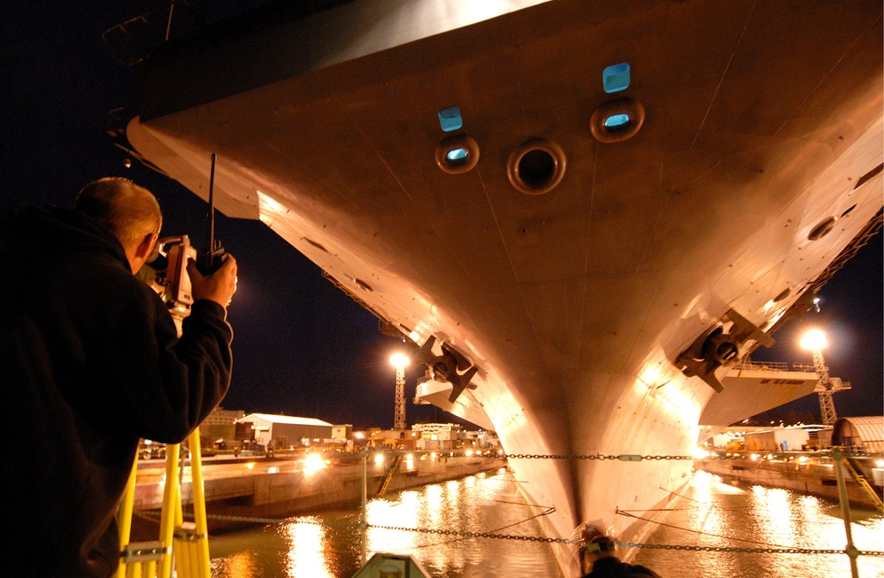 DVIDS - Images - Shipyard workers use instruments to precisely align ...