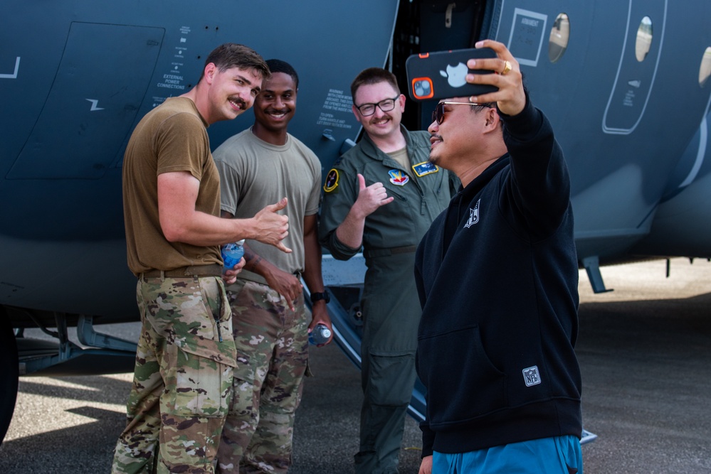 DVIDS - Images - JBER team brings “Pet the Jet” day to Tinian [Image 5 ...