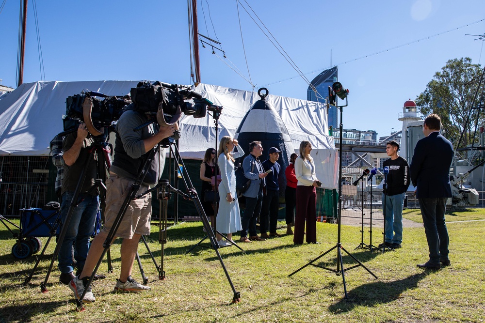 DVIDS - Images - USS Frank Cable (AS 40) Sailors participate in a COMREL at Queensland Maritime ...