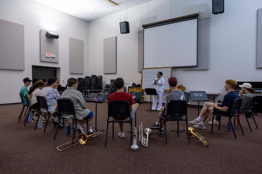 DVIDS - Images - Navy Band Speaks at Trombone Master Class at Missouri ...