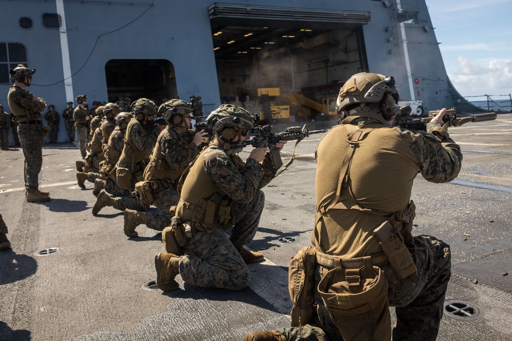 DVIDS - Images - 22nd MEU(SOC) | Lima Co, BLT 3/6 Deck Shoot on USS San ...