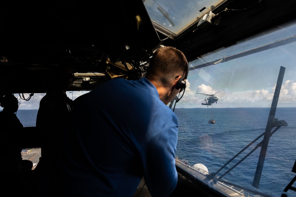 DVIDS - Images - USS Iwo Jima (LHD 7) Conducts A Vertical Replishment-At-Sea with USNS Joshua ...