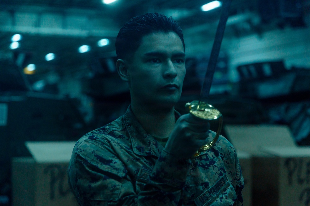 DVIDS - Images - 22nd MEU(SOC) | Corporals Course Sword Drill Aboard ...