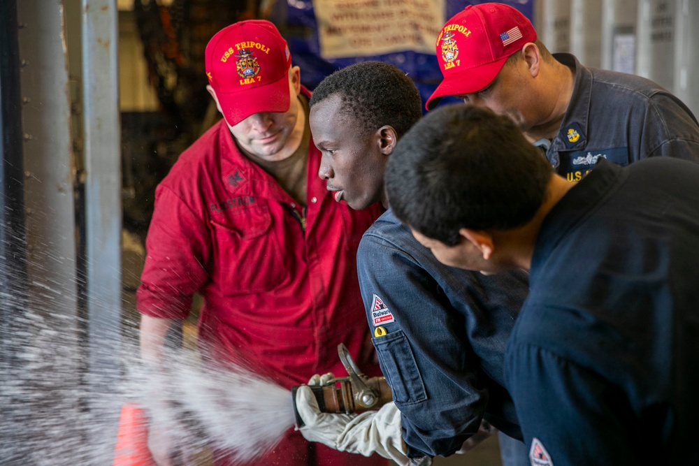 DVIDS - Images - USS Tripoli Conducts General Quarters Drill [Image 2 of 7]