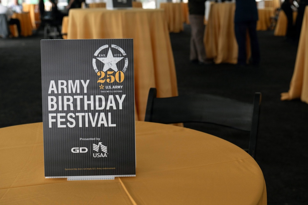 DVIDS - Images - Army 250th Birthday Festival VIP Tent Tabletop Signs ...