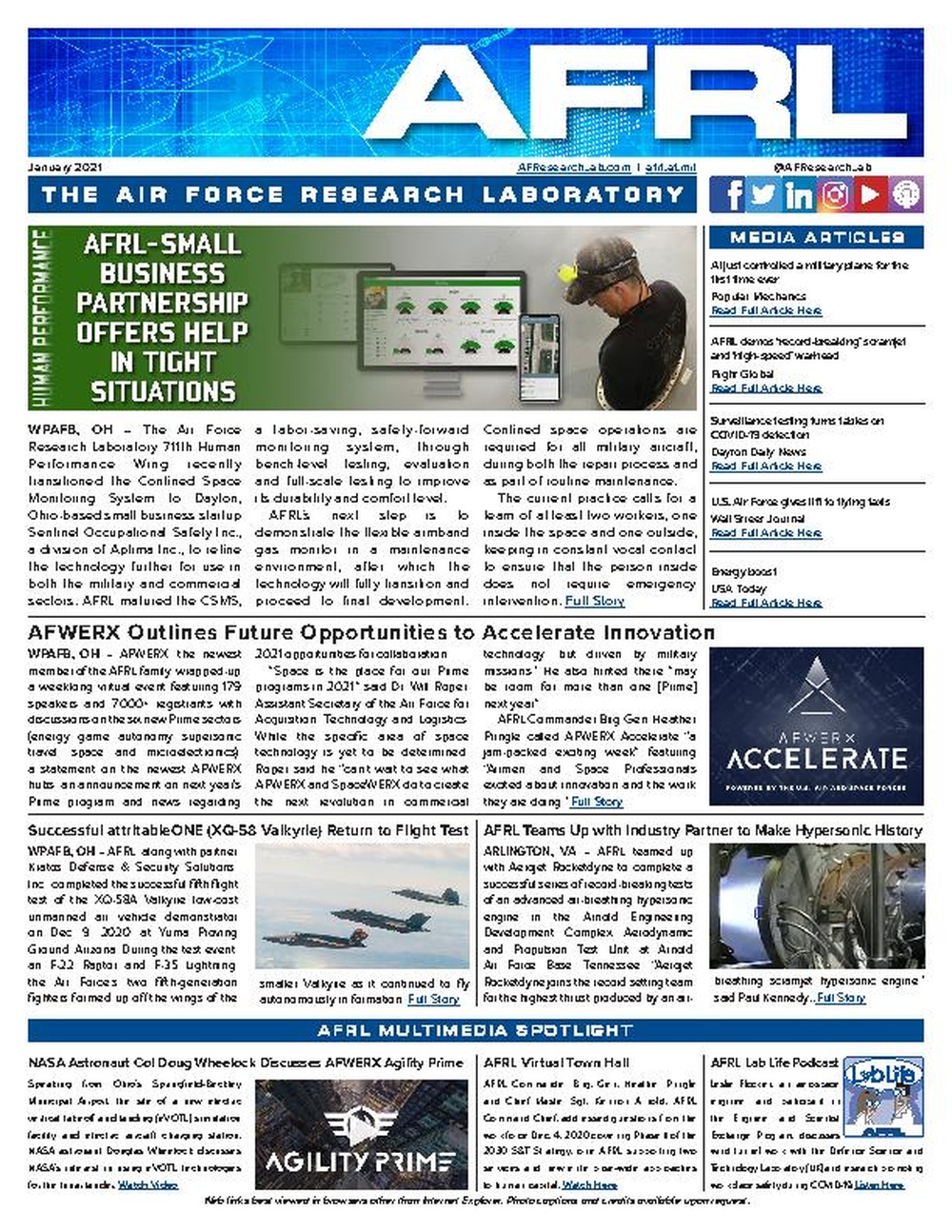 DVIDS - Publications - AFRL Newsletter - 01.13.2021