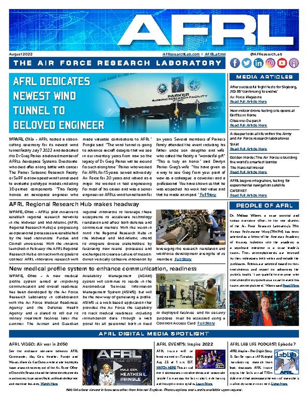 DVIDS - Publications - AFRL Newsletter - 08.19.2022