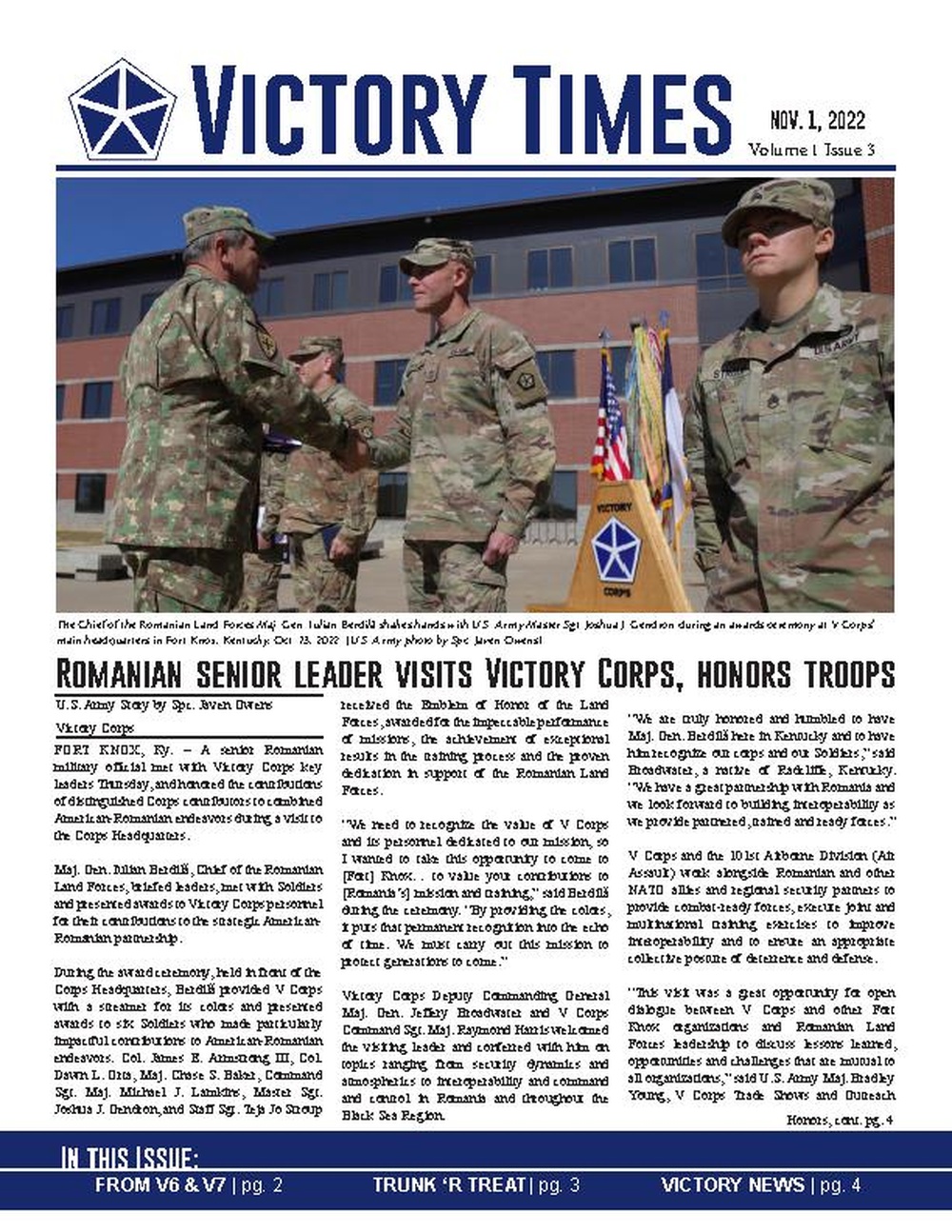 DVIDS - Publications - Victory Times Newsletter - 11.01.2022
