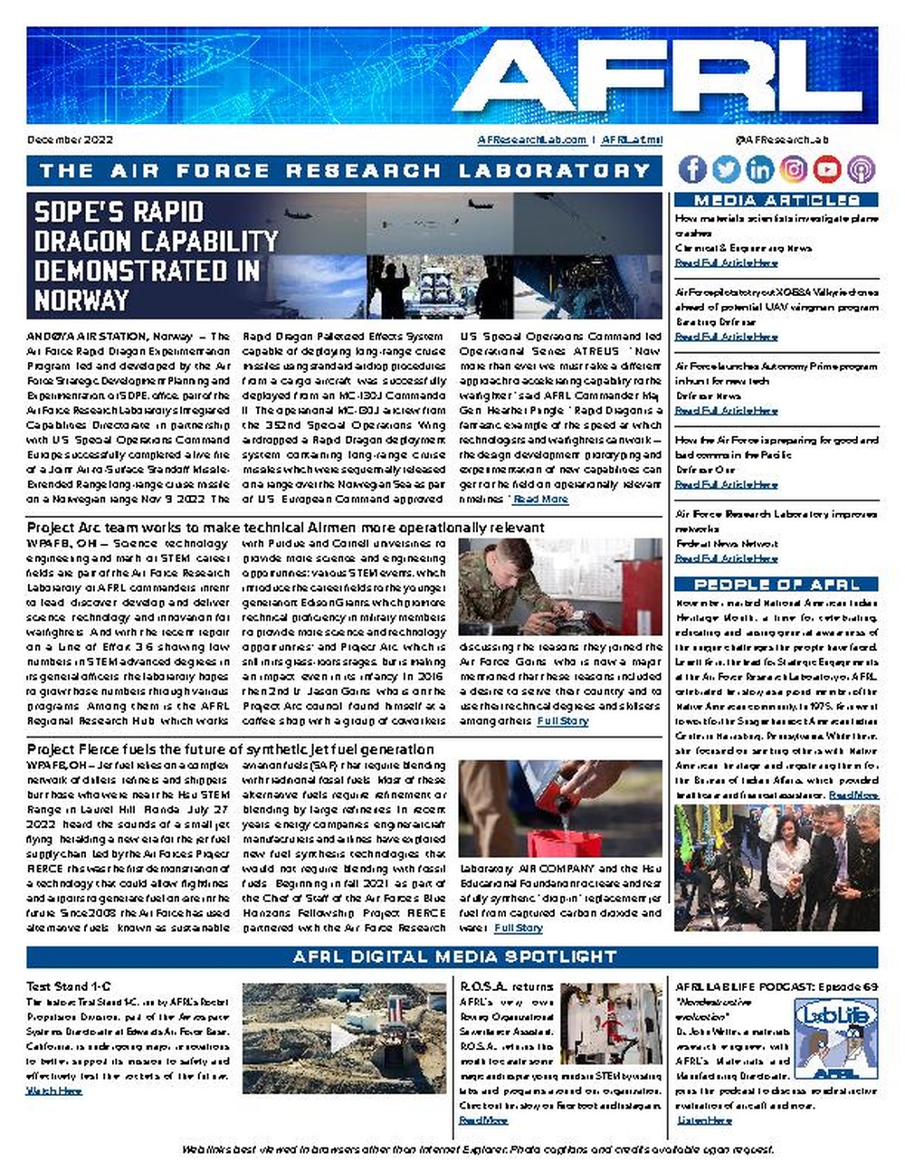 DVIDS - Publications - AFRL Newsletter - 12.08.2022