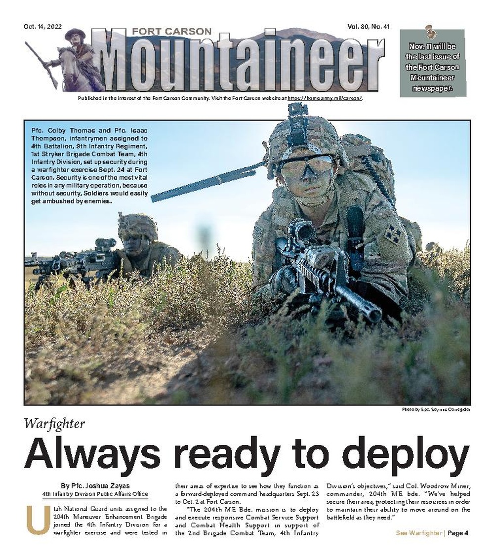 DVIDS - Publications - Fort Carson Mountaineer - 10.14.2022