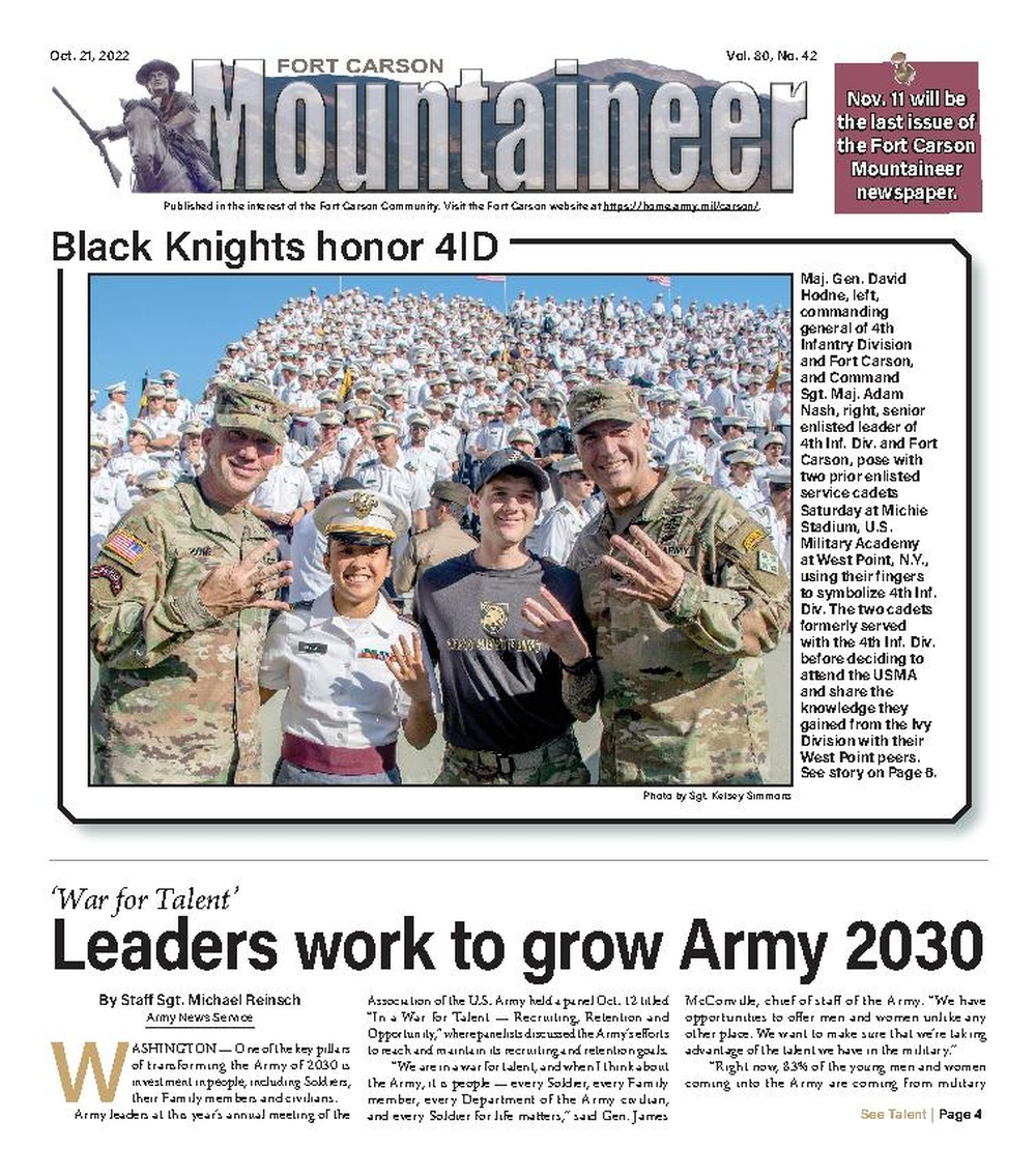 DVIDS - Publications - Fort Carson Mountaineer - 10.21.2022
