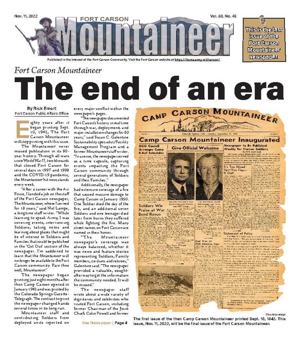 DVIDS - Publications - Fort Carson Mountaineer - 11.11.2022