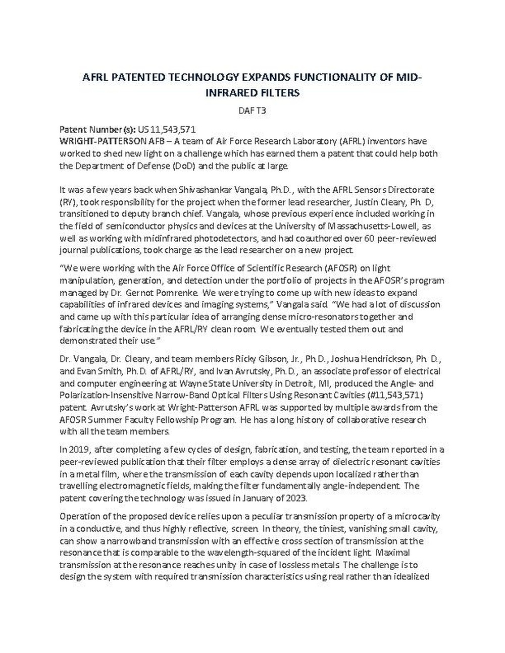 DVIDS - Publications - AFRL Newsletter - 11.02.2023