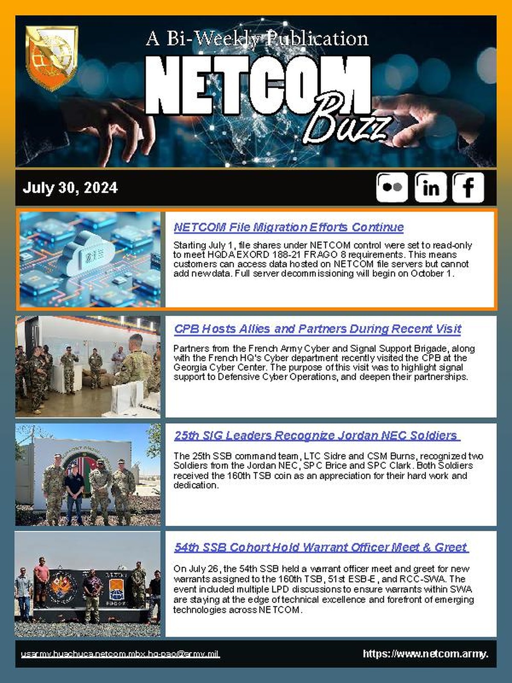 DVIDS - Publications - NETCOM Buzz - 07.30.2024