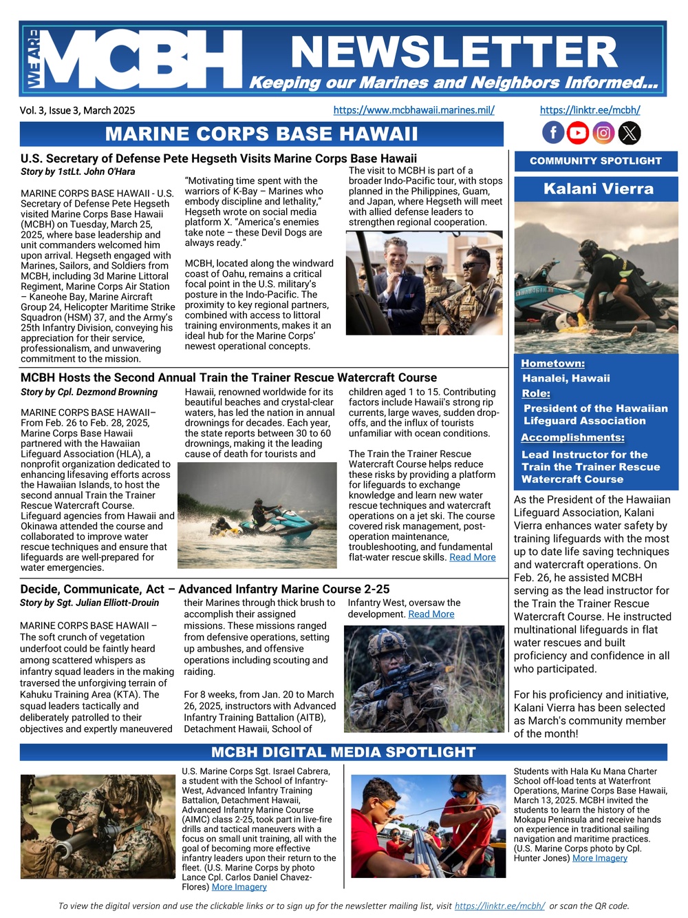 DVIDS - Publications - WE ARE MCBH Newsletter - 03.31.2025